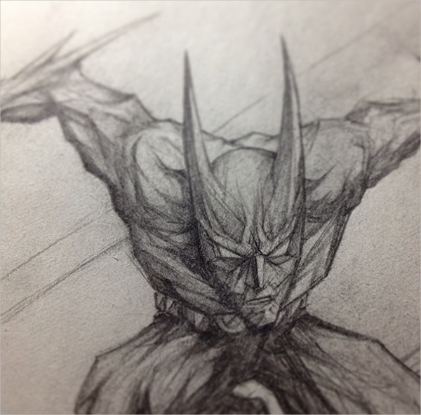 Batman Beyond Drawing In Pencil