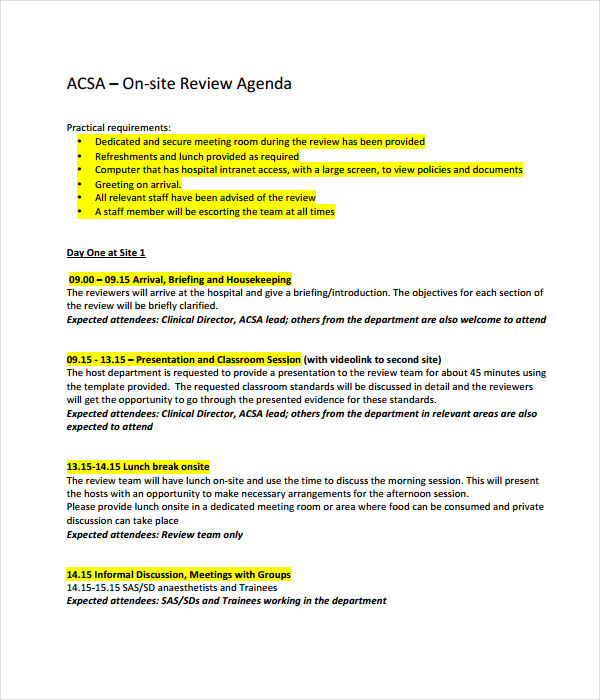 19+ Agenda Templates - Free Word, PDF Documents Download